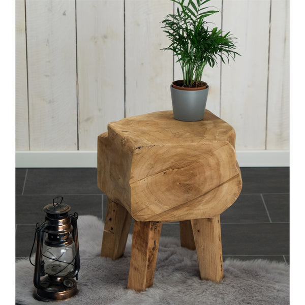 BAUMSTAMM HOCKER "KUBUS" | Unikat mit Charme - DESIGN DELIGHTS