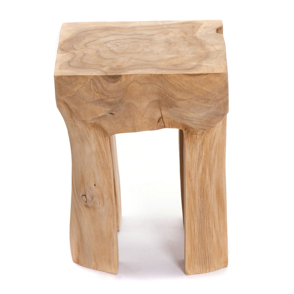 BAUMSTAMM HOCKER "QUADRO" | Unikat mit Charme - DESIGN DELIGHTS