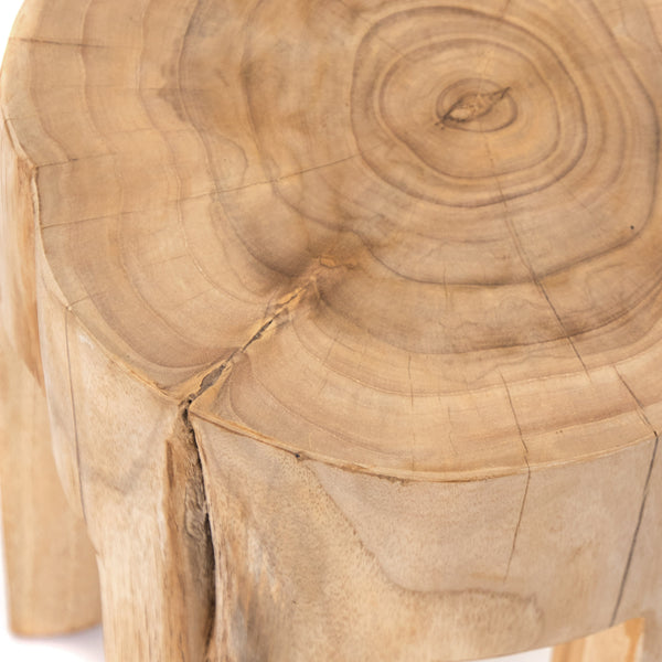 BAUMSTAMM HOCKER "FINO" | Rundes Unikat - DESIGN DELIGHTS